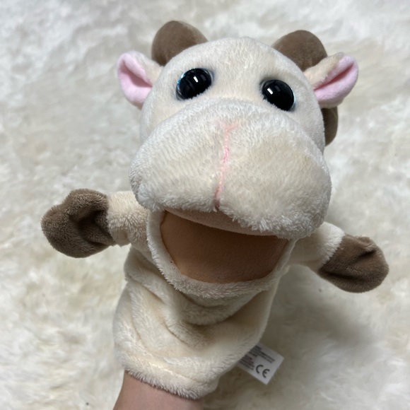 Kellytoy | Toys | Kellytoy Ram Hand Puppet Cream Brown 1 Blue Glitter ...
